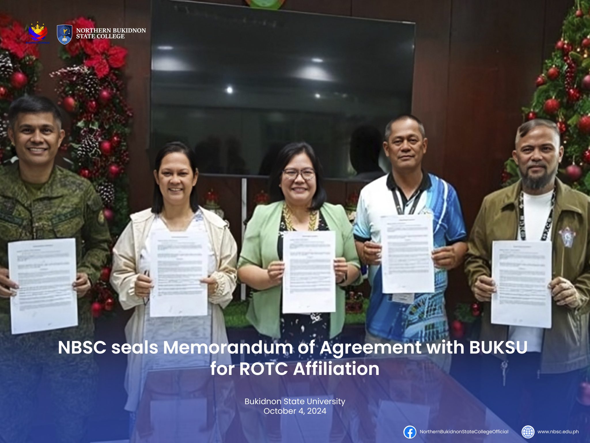 NBSC seals Memorandum of Agreement with BUKSU for ROTC Affiliation ...