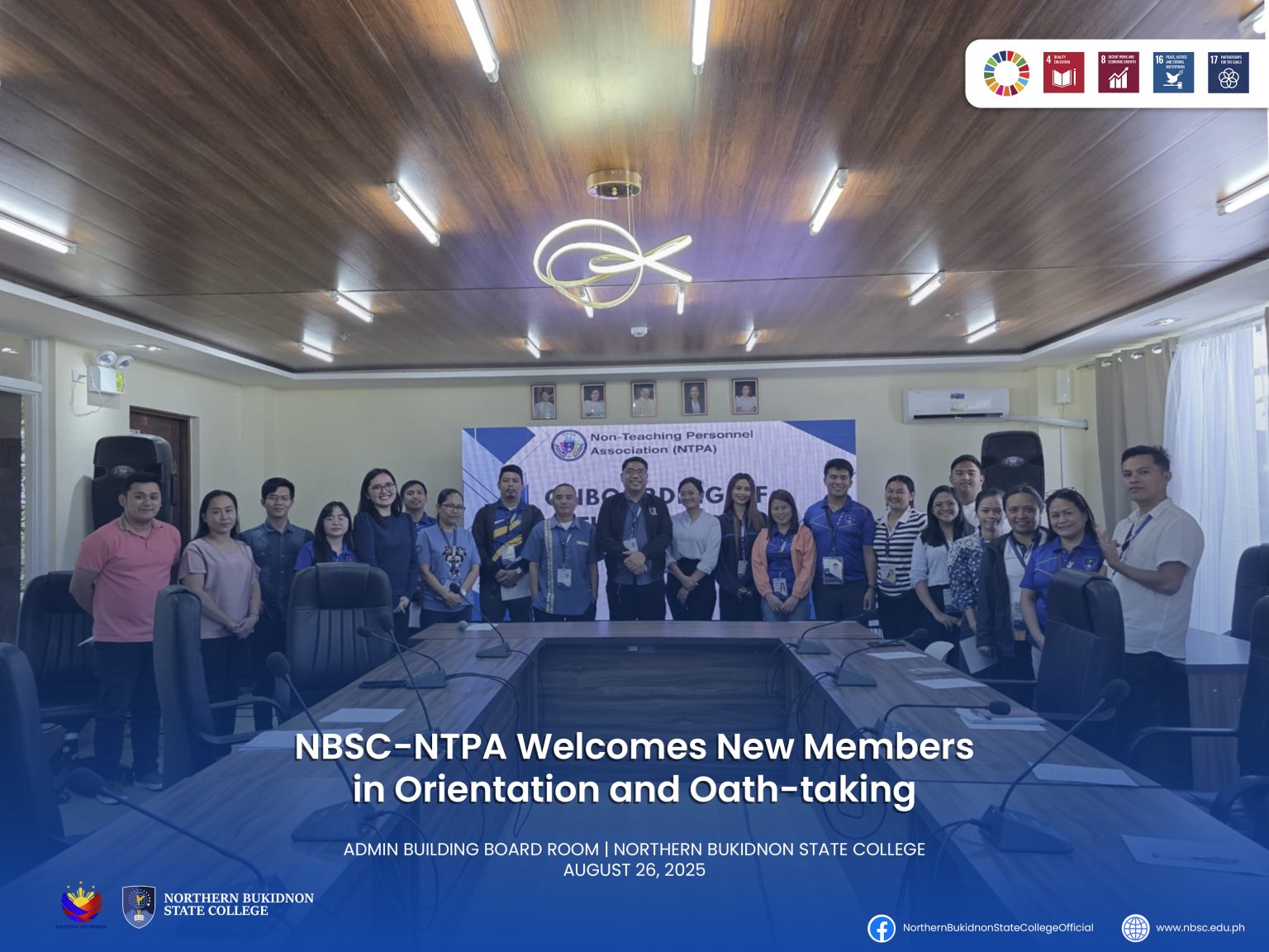 NBSC-NTPA Welcomes New Members in Orientation and Oath-taking ...