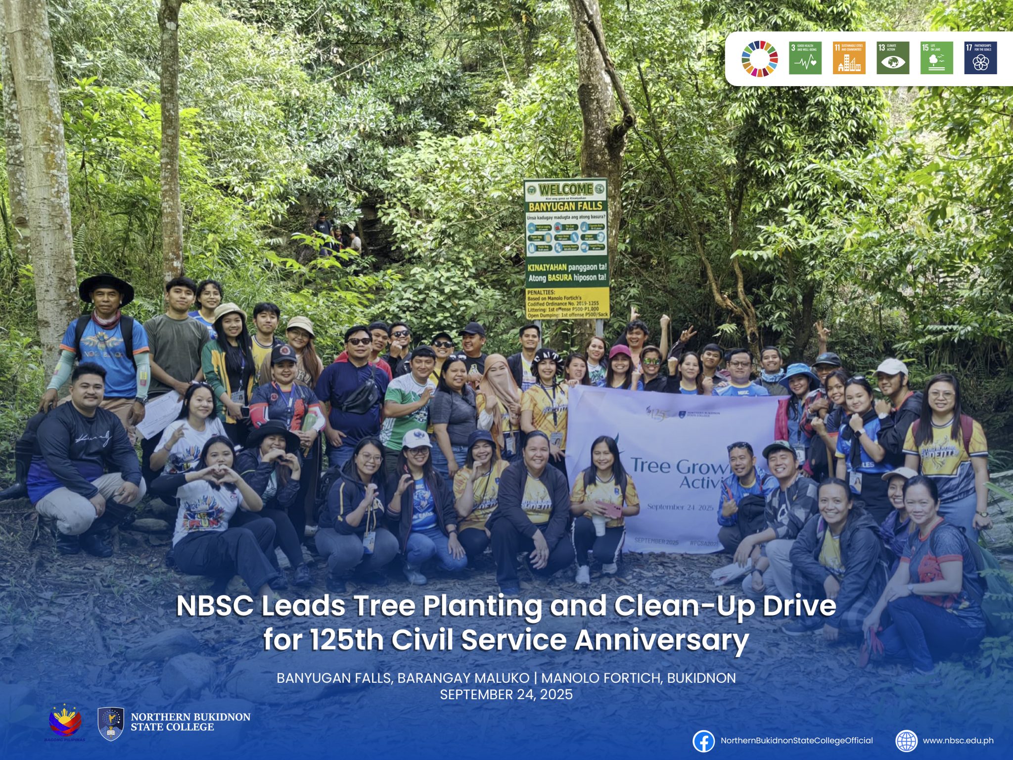 NBSC Leads Tree Planting and Clean-Up Drive for 125th Civil Service ...