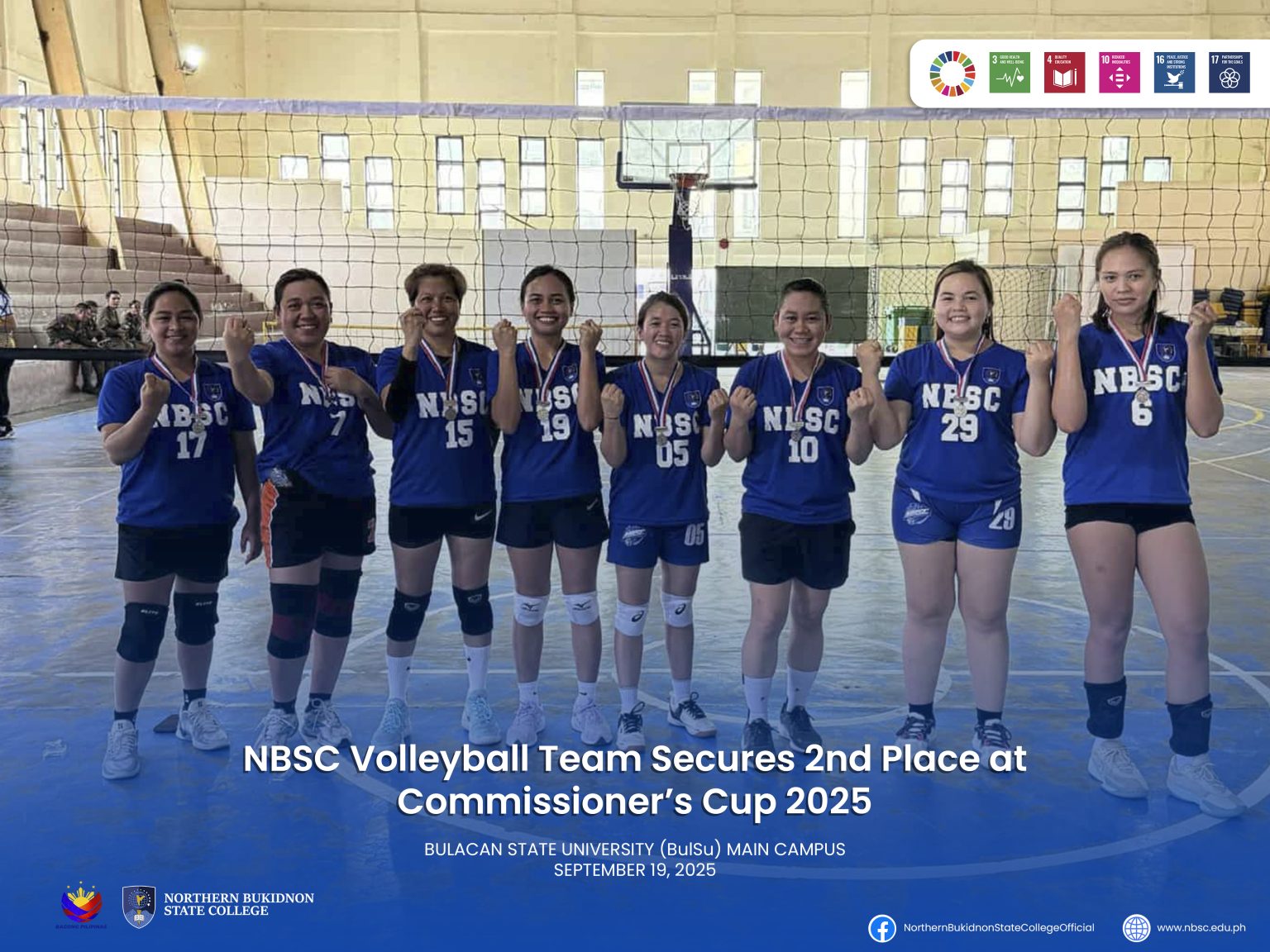 NBSC Volleyball Team Secures 2nd Place at Commissioner’s Cup 2025 ...