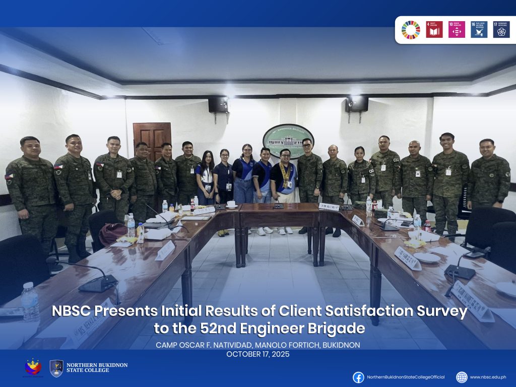 NBSC Presents Initial Results of Client Satisfaction Survey to the 52nd ...
