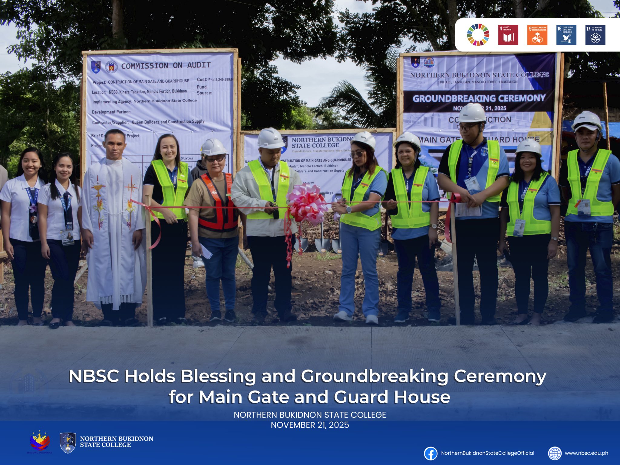 NBSC Holds Blessing and Groundbreaking Ceremony for Main Gate and Guard ...